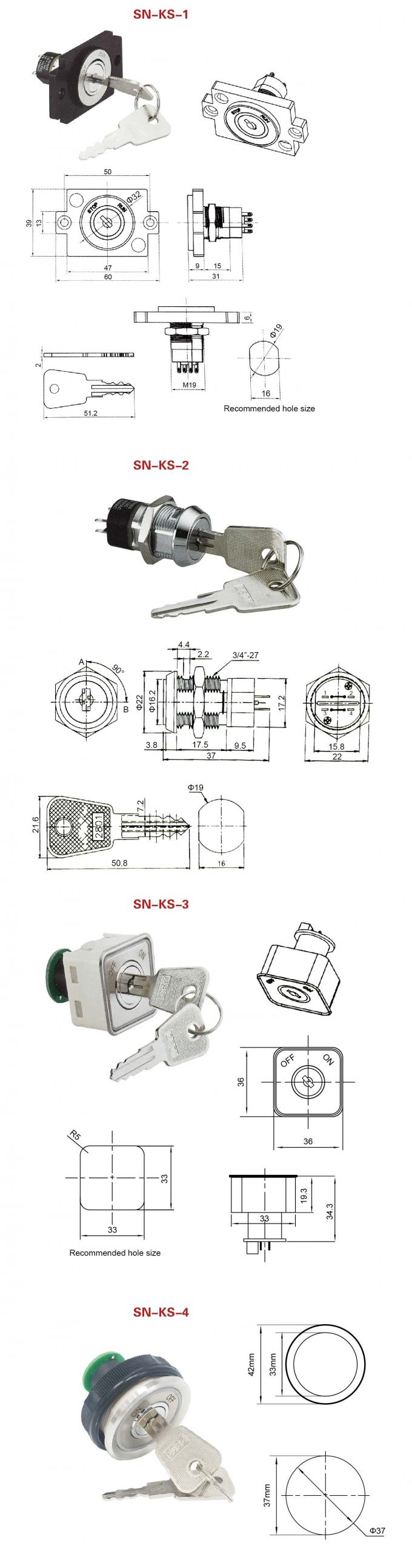 Elevator door key locks / Push Button Reset Switch Electrical Lift ...