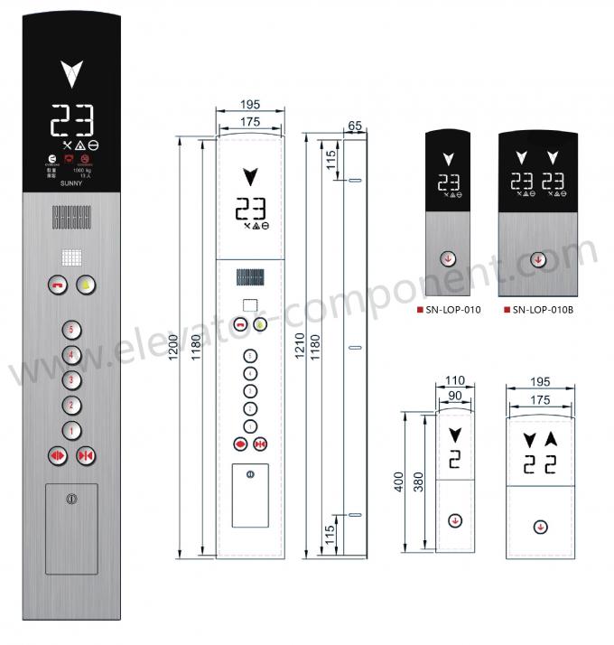 Elevator COP LOP/ Lift Electric Parts For Commercial Passenger Elevators