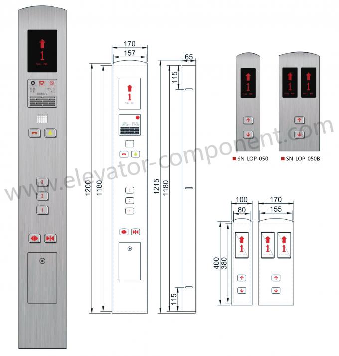Elevator Cop Lop Stainless steel Panel For Passenger Elevator Button Panel