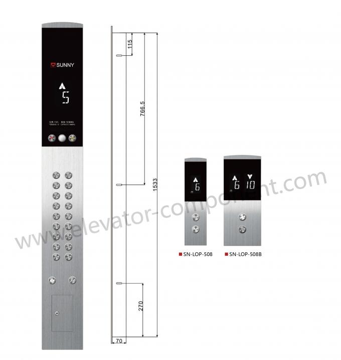 Stainless Steel Control Panel Elevator Cop For Passenger Lift Parts