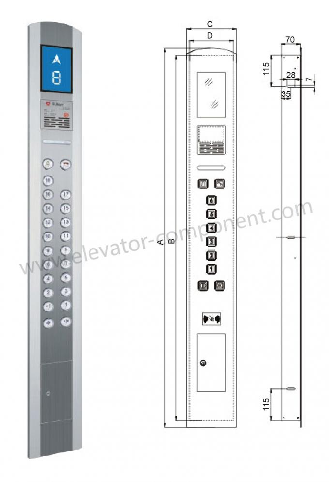 Electric Components Lift Control Stainless Steel Panel Elevator COP&LOP