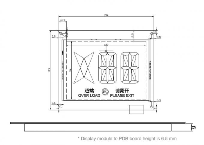 Custom Elevator LCD Display Digital Lcd Display Lcd Monitor For Lift