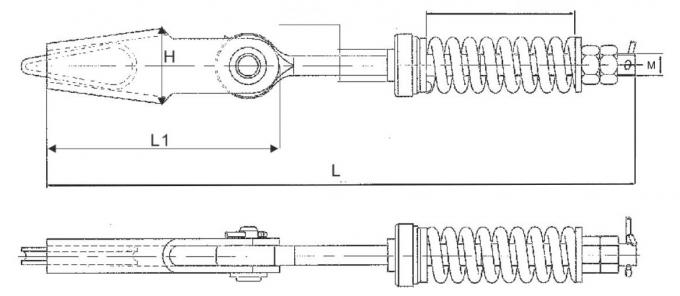 M14 Elevator Rope Attachment / Elevator Wedge Socket Flexible Wire Rope ...