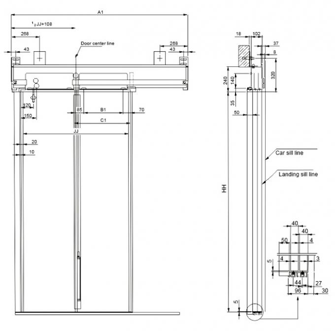 Elevator Spare Parts Elevator Door Operator Landing Door Mechanism