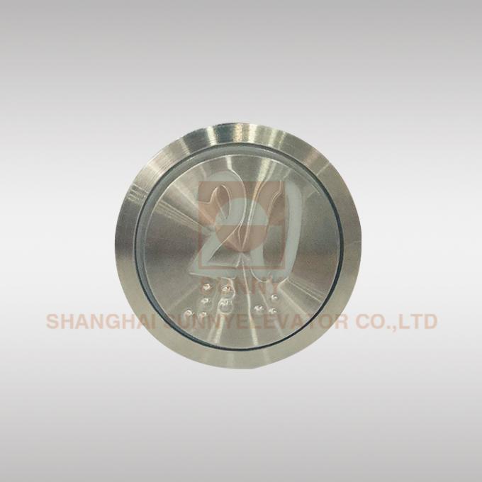 Elevator Push Button With Braille Round Square Shape / Ultra-Thin Design