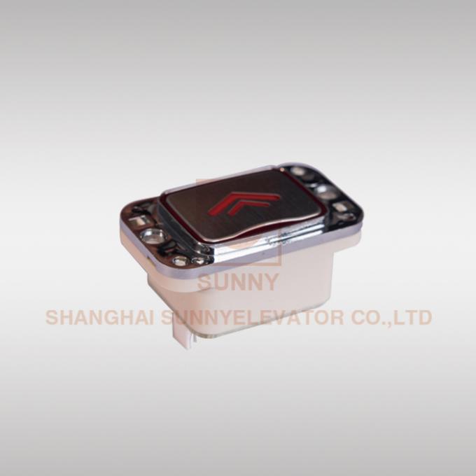 Square Slim Elevator Push Button ABS Base With Metal Circle Outer Frame