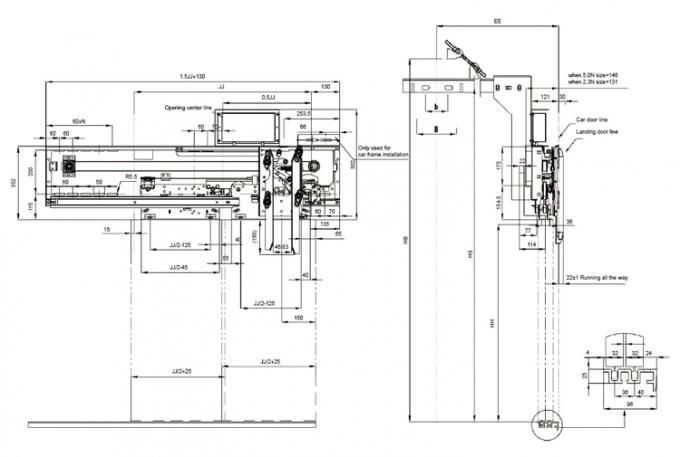 Vector Closed Loop Control Elevator Door Operator 2 Panels AC PM Door ...