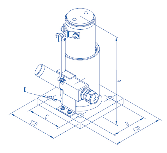 45mm Stroke Passenger Elevator Lift Hydraulic Buffer 1200kg Load