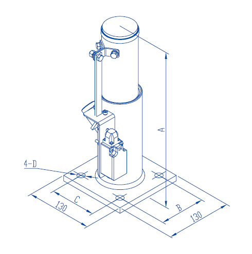 Hydraulic Elevator Car Buffer For 1.0m/S Passenger Elevator Lift