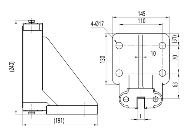 Passenger Lift Elevator Guide Shoe 2.5m/S With 16mm Width Guide Rail