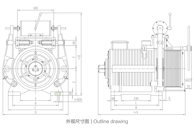 High Torque Modernization Geared Motor 1.0m/S For Lift Elevator