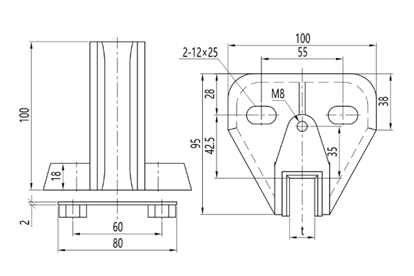 Passenger Lift Elevator Slide Guides 10mm Width 1.75m/S Elevator Spare ...