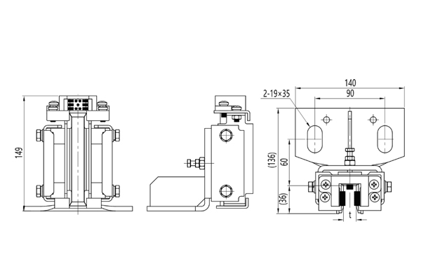 Passenger Lift Elevator Slide Guides 10mm Width 1.75m/S Elevator Spare ...