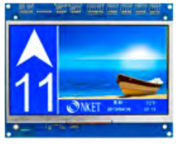 4mm Hole 7 Inch Slim Elevator LCD Display With INVT System