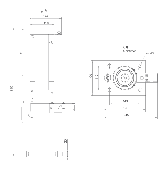Passenger Elevator Safety Parts Hydraulic Buffer Elevator Oil Buffer