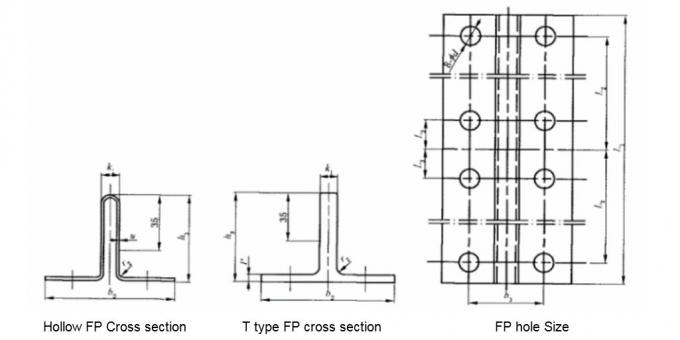 Tk5 T Type Passenger Elevator Hollow Elevator Guide Rail For Counterweight