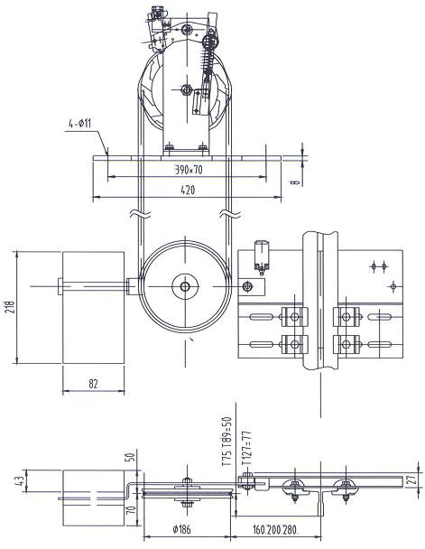 Wire Rope Elevator Overspeed Governor For Lift Safety Devices