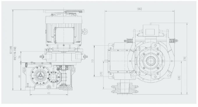 VVVF Driving Geared Traction Machine For Escalator Parts