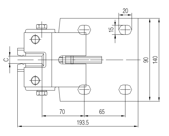 Passenger Elevator Sliding Guide Shoe For 10mm / 16mm Guide Rail