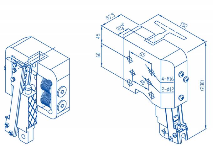 GB Certifcation Elevator Progressive Safety Gear With Elevator Safety Brake
