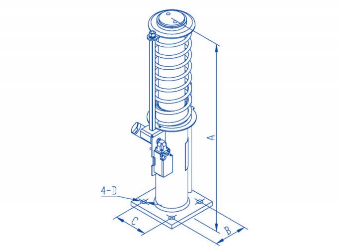 1.6m/S Rated Speed Elevator Hydraulic Buffer For Lift Safety Components