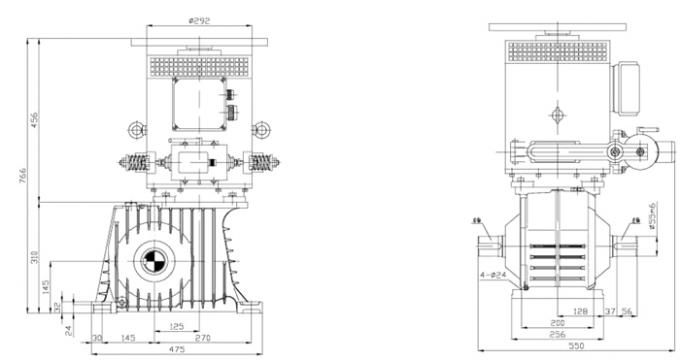IP21 Worm Gear Elevator Motor Traction Drive For Elevator Escalator Parts