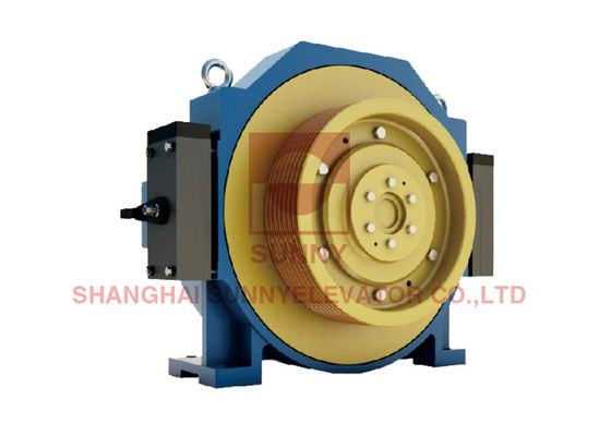 Permanent Magnet Synchronous Gearless Elevator Traction Machine 1600kg ...