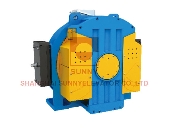 Elevator Gearless Traction Machine 450 - 630kg 3 Phase 400V 2x3A DC110V ...