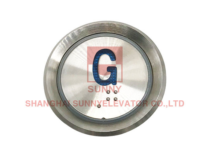Round Shape Elevator Lift Braille Push Button / Lift Push Button 37mm Size