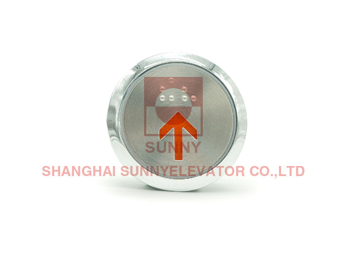 Round Lift Elevators Parts Elevator Switch Push Button With Braille