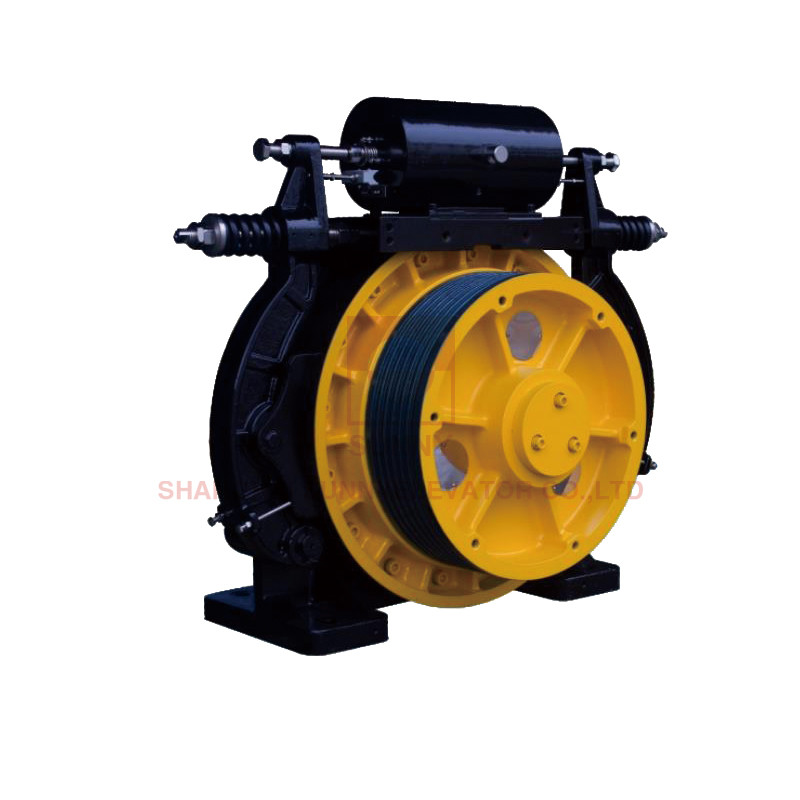 700kg Elevator / Lift Gearless Traction Machine Motor For Elevator Parts