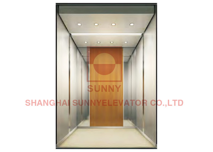Gold Mirror Residential Elevators Cabin Decoration For Passenger Lift