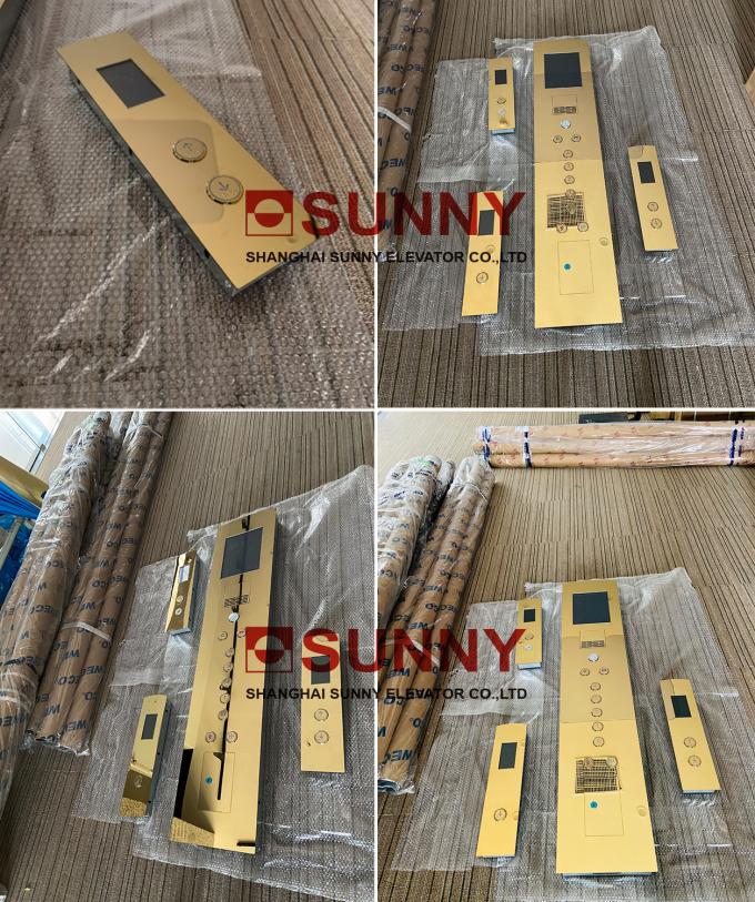 Gold Color Dot Matrix Elevator Cop Lop With Lift Control Panel